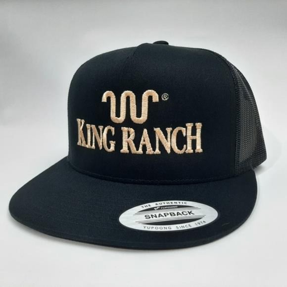 Accessories | King Ranch Flat Bill Trucker Mesh Snapback Hat Cap Black ...